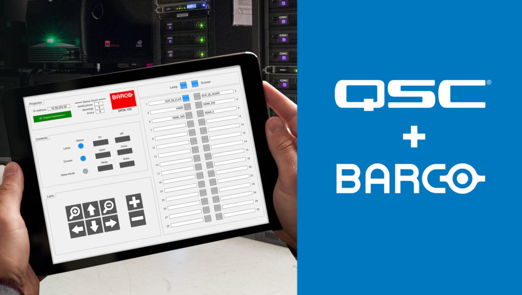 QSC Announces Q-SYS Plugin for Barco Cinema Projectors - Boxoffice Pro